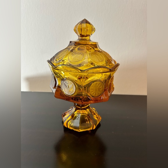 Fostoria Glass Company | Art | Rare Vintage Fostoria Coin Glass Amber ...